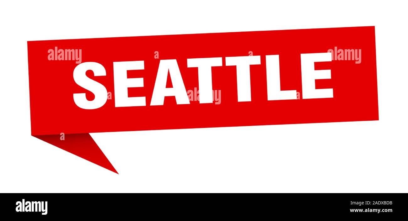 Seattle sticker. Red Seattle signpost pointer sign Stock Vector Image ...