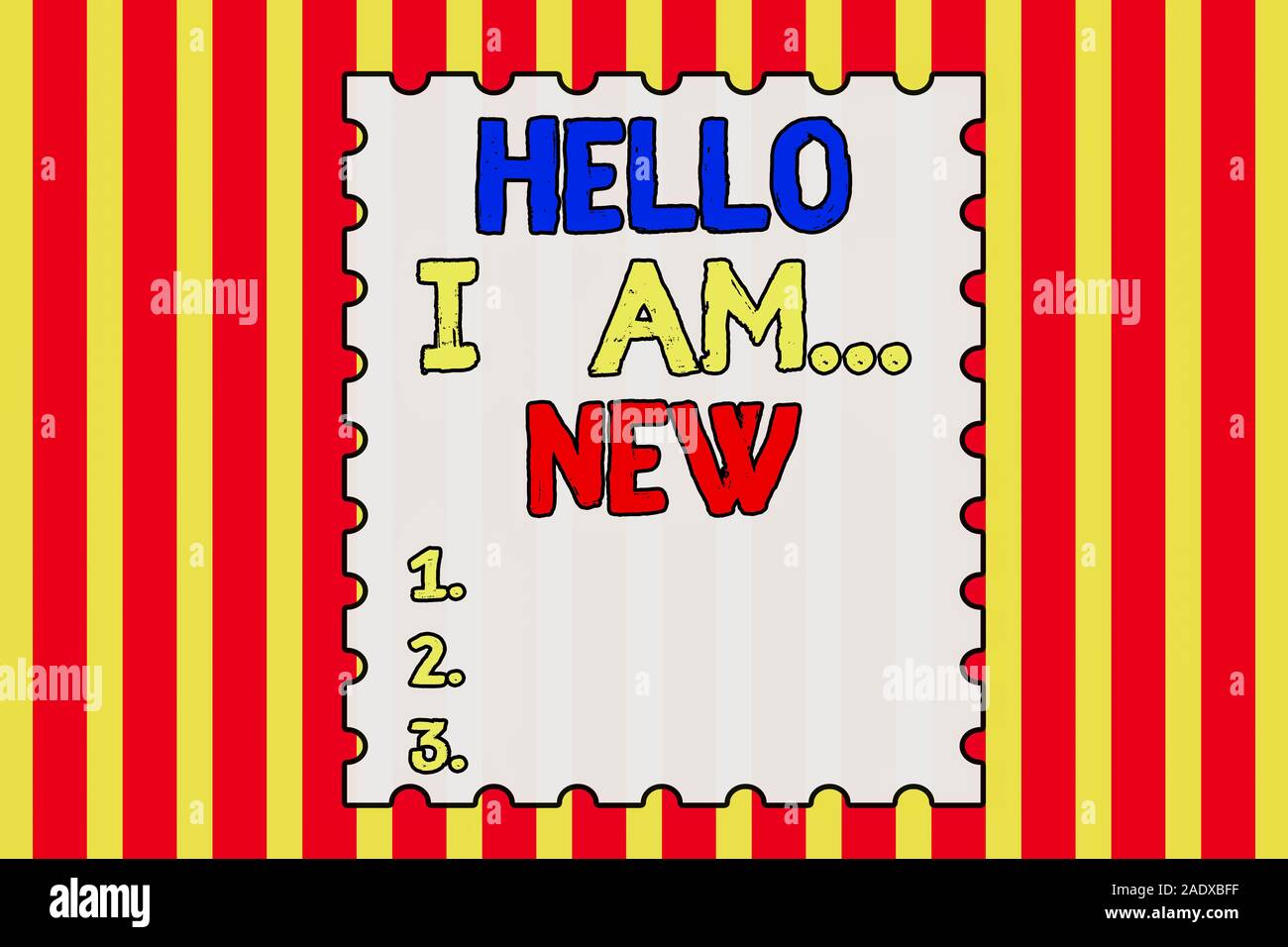 Conceptual hand writing showing Hello I Am New. Concept meaning ...