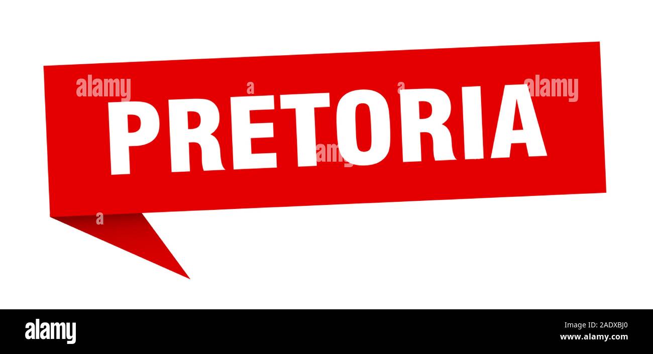 Pretoria sticker. Red Pretoria signpost pointer sign Stock Vector Image ...