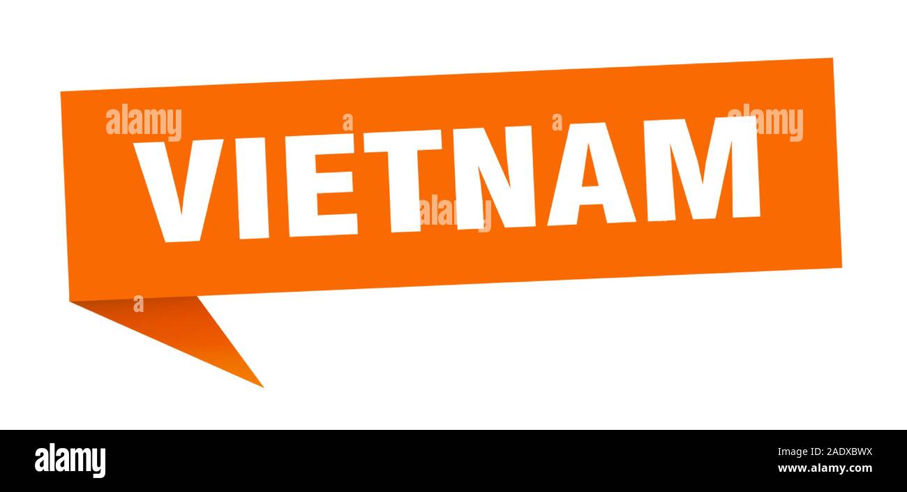 Vietnam sticker. Orange Vietnam signpost pointer sign Stock Vector ...