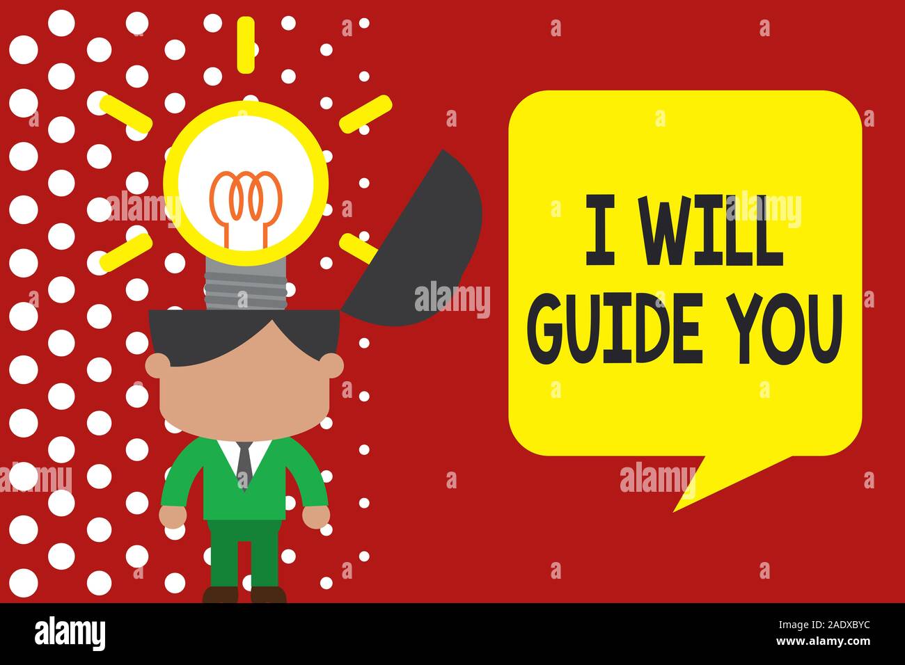 Writing note showing I Will Guide You. Business concept for Help ...
