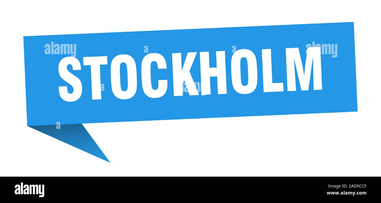 Stockholm sticker. Blue Stockholm signpost pointer sign Stock Vector ...