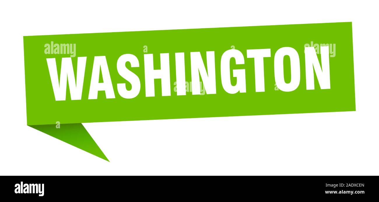 Washington sticker. Green Washington signpost pointer sign Stock Vector ...
