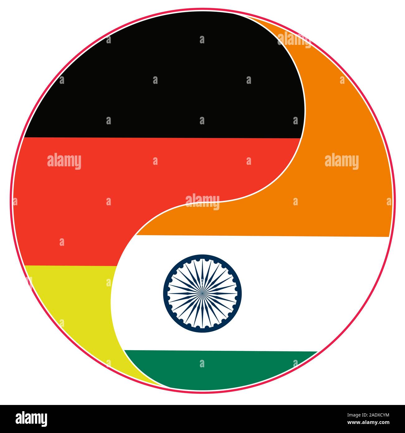 Symbol for close collaboration between Germany and India Stock Photo ...