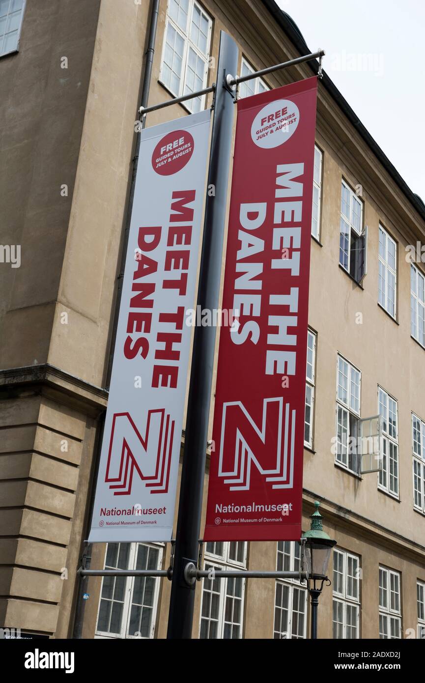 Signage outside the National Museum in Copenhagen, Denmark Stock Photo ...