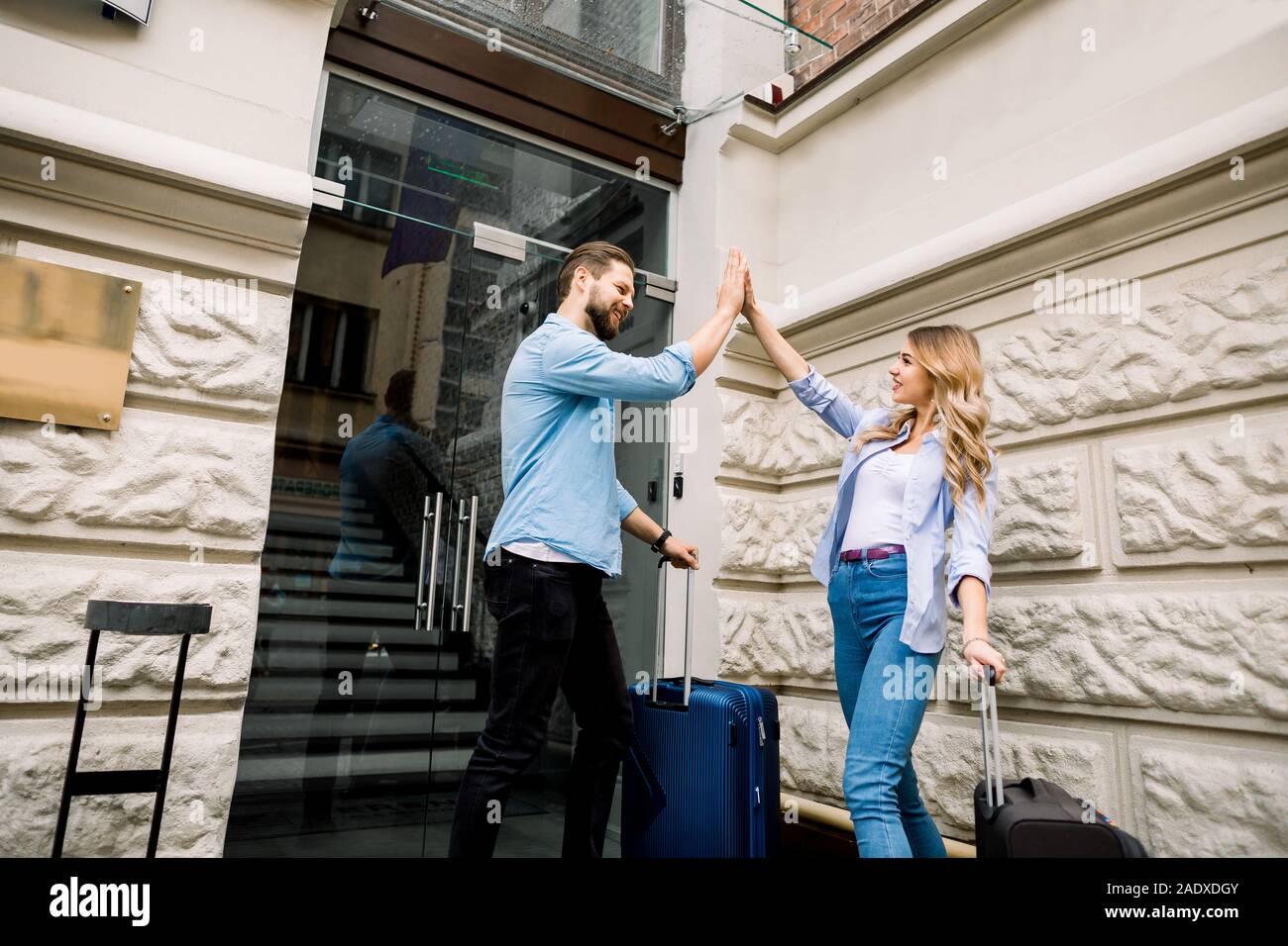Building Young People Entering Stock Photos & Building Young People ...