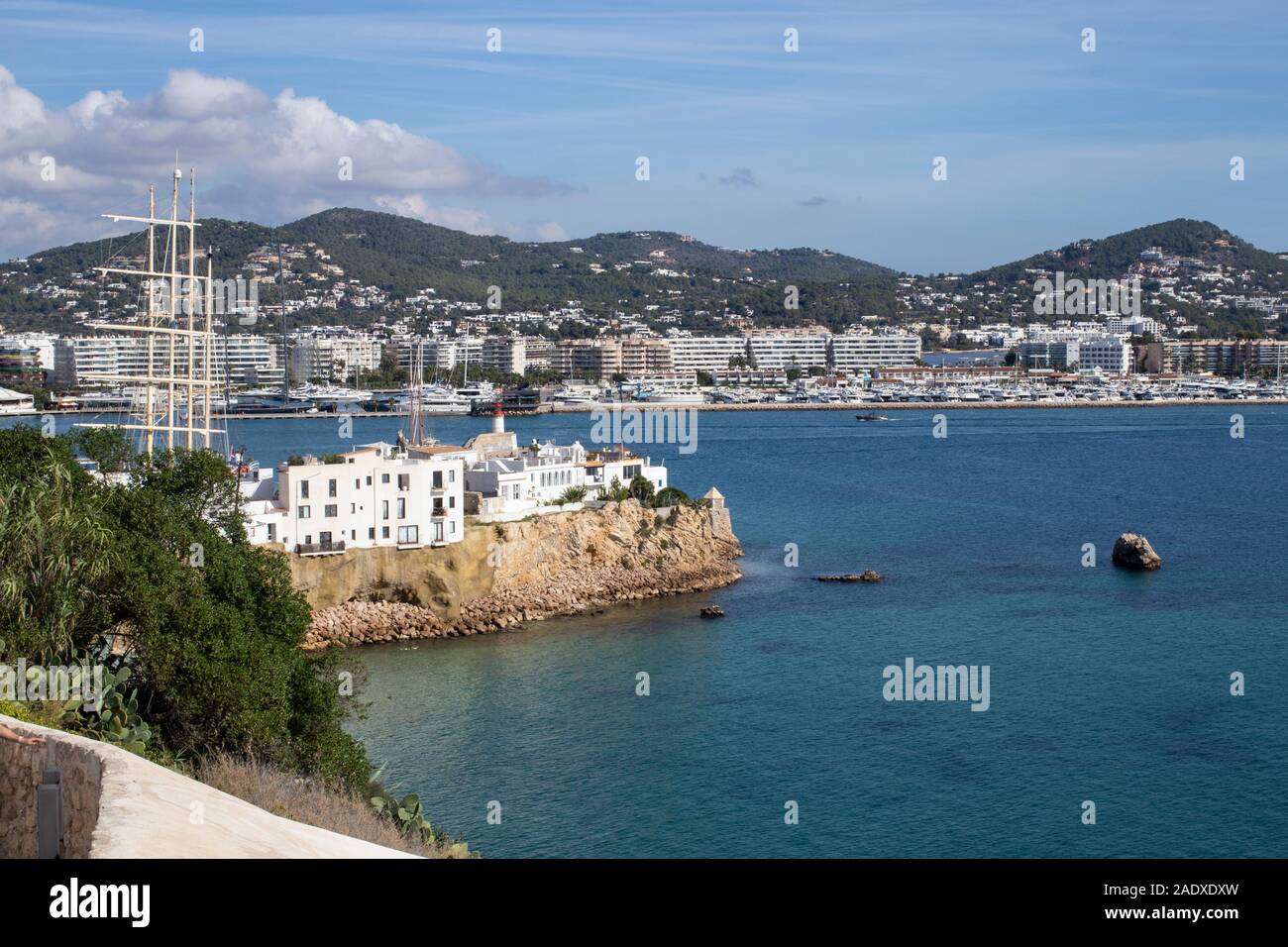 The old town of Eivissa town in Ibiza, Spain Stock Photo - Alamy