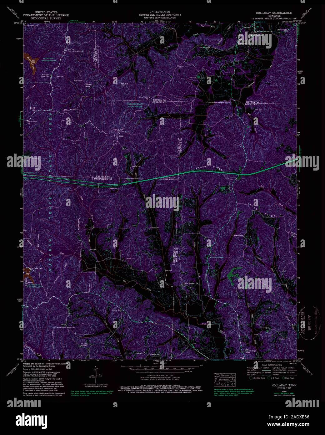 Holladay map hi-res stock photography and images - Alamy