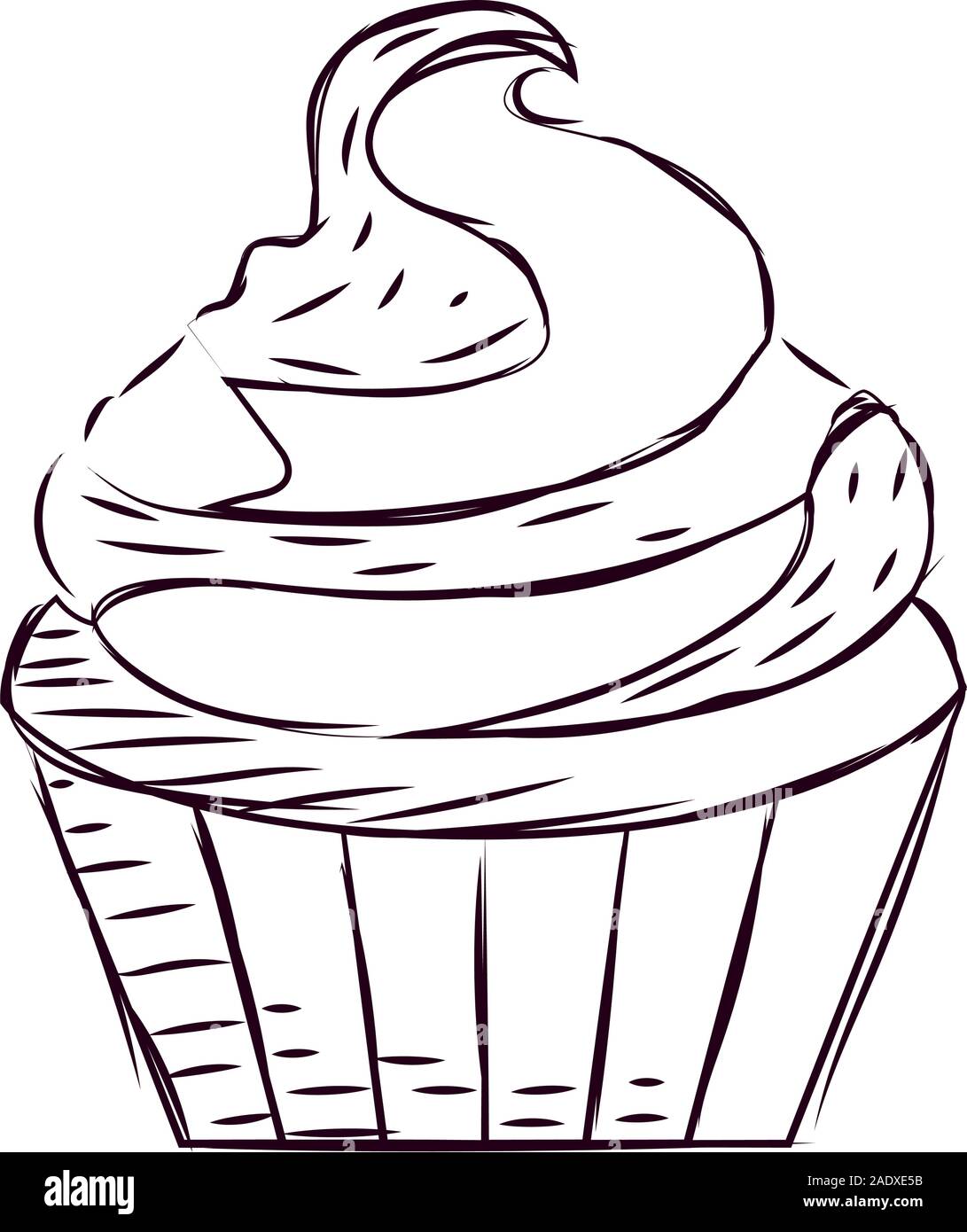 Sketch of a cupcakes Stock Vector Image & Art - Alamy
