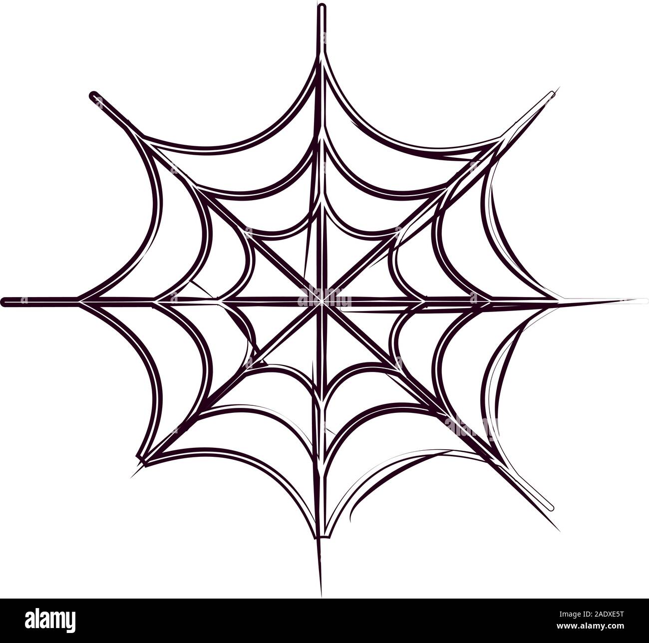 Sketch of a spiderweb Stock Vector Image & Art - Alamy