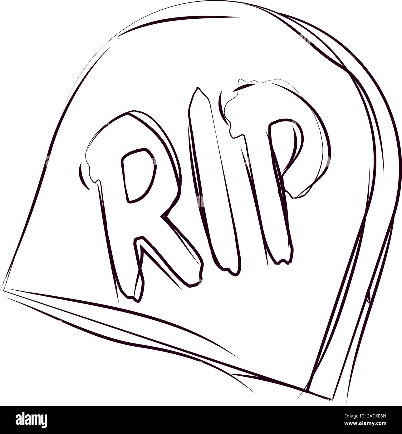 Sketch of a tombstone Stock Vector Image & Art - Alamy