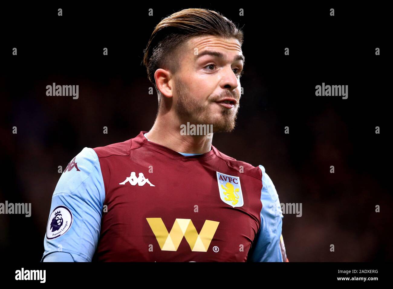 Aston Villa's Jack Grealish in action during the Premier League match ...
