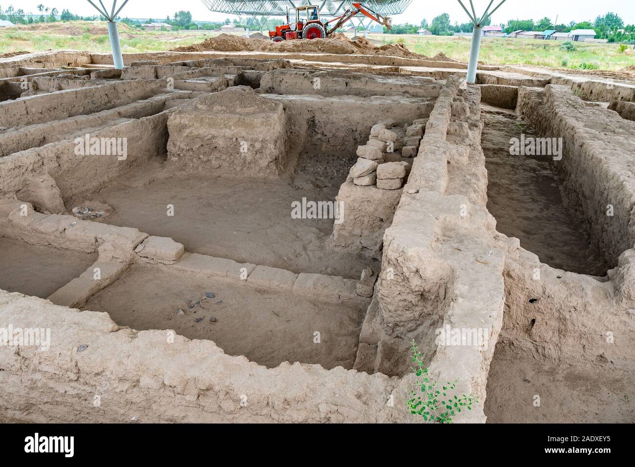 Panjakent Sarazm Proto Urban Archeological Excavation Site View on a ...