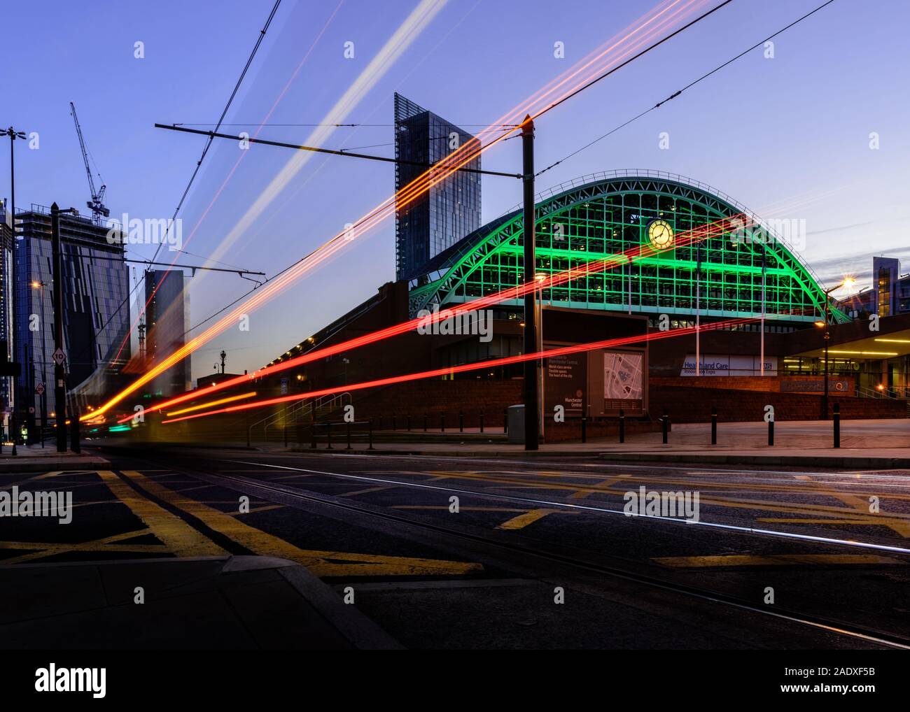 Lights on building Stock Photo - Alamy