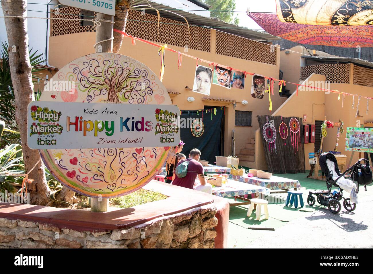 Hippy kids playground at Es Canar and the Hippy Market in Ibiza, Spain ...