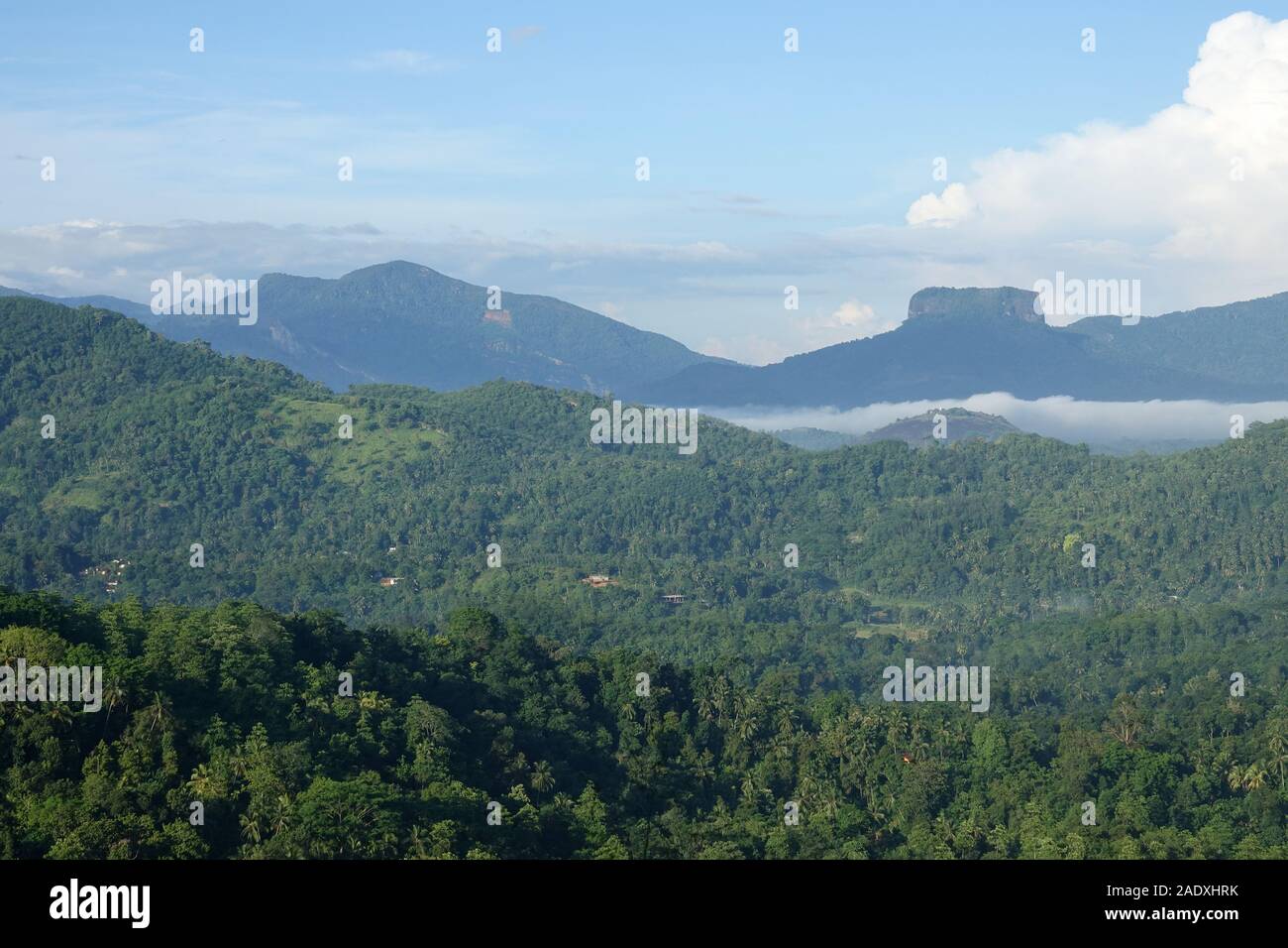 Bible Rock in the central part of Sri Lanka. Bathalegala mountain Stock ...