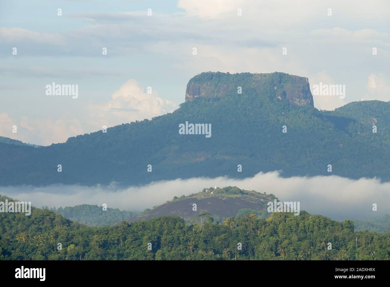 Bible Rock in the central part of Sri Lanka. Bathalegala mountain Stock ...
