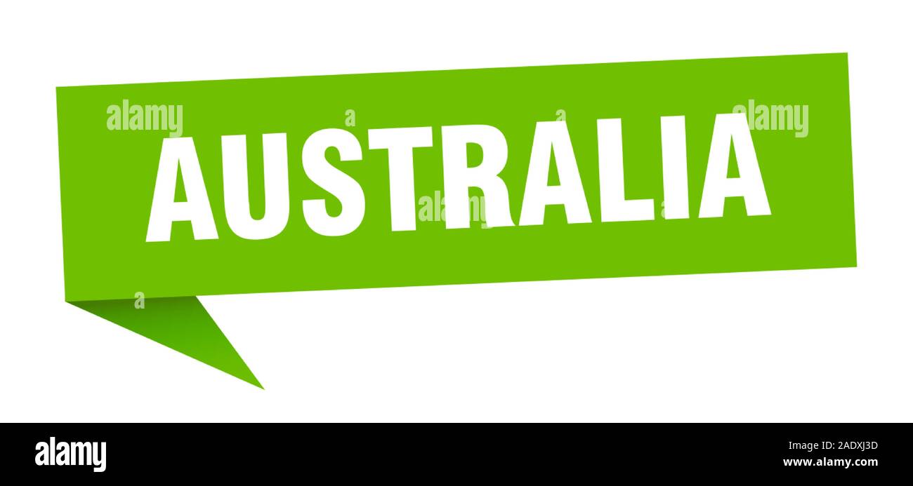 Australia sticker. Green Australia signpost pointer sign Stock Vector ...