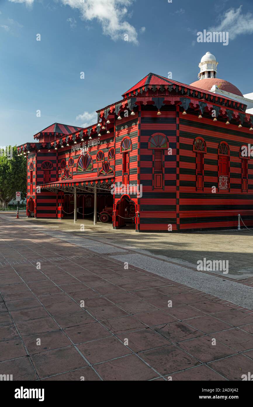 Parque de Bombas (firehouse), Ponce Plaza, Ponce, Puerto Rico Stock ...