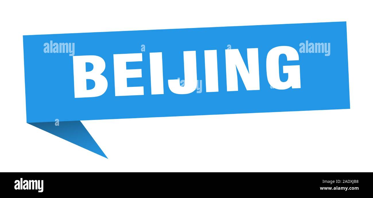 Beijing sticker. Blue Beijing signpost pointer sign Stock Vector Image ...