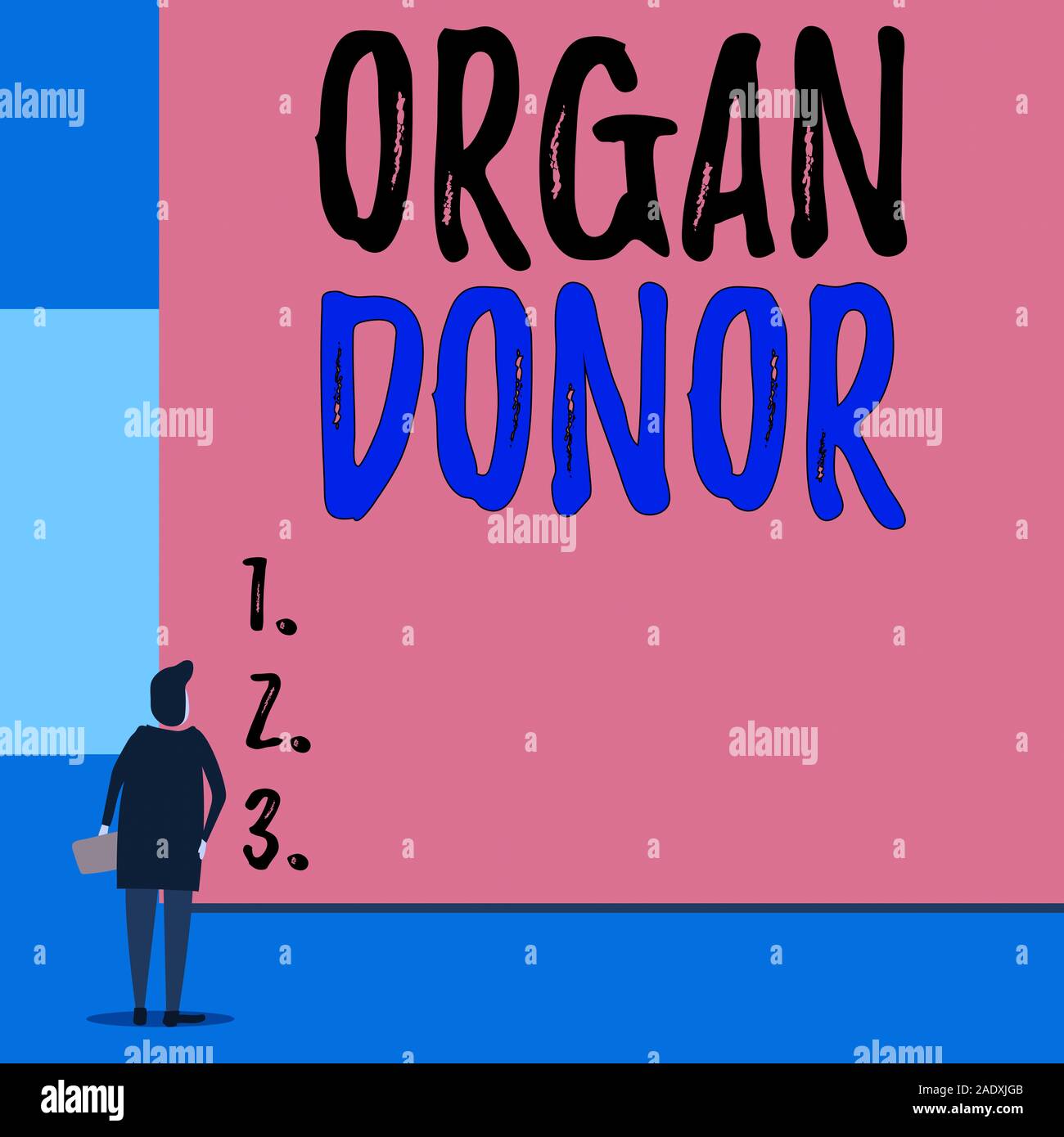 Text sign showing Organ Donor. Business photo showcasing the act of ...