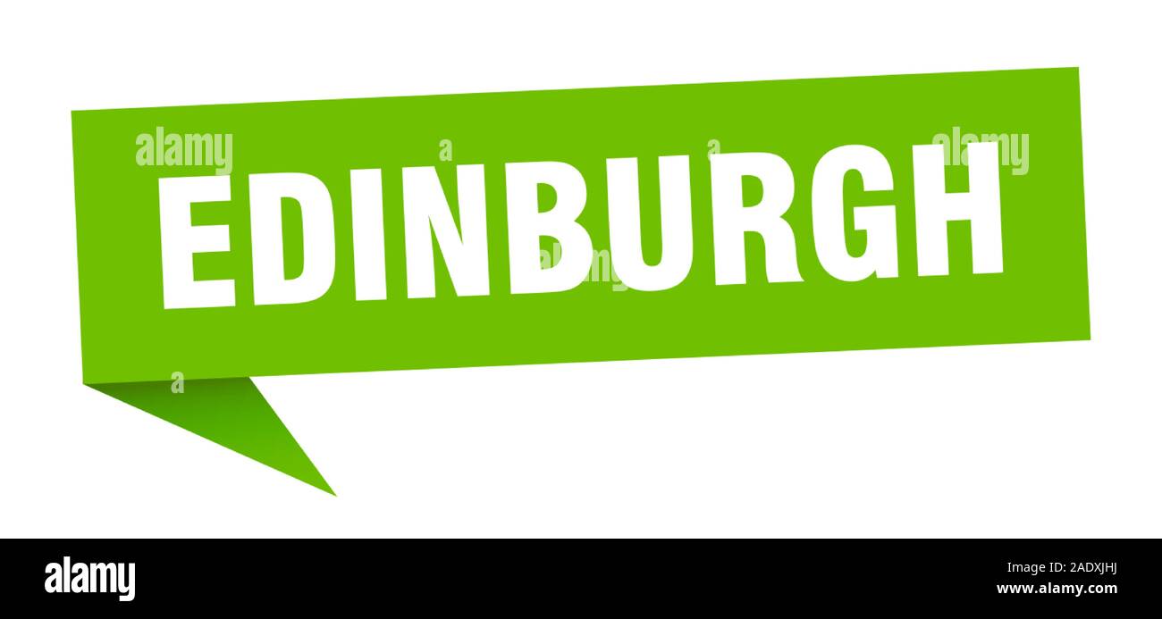 Edinburgh sticker. Green Edinburgh signpost pointer sign Stock Vector ...