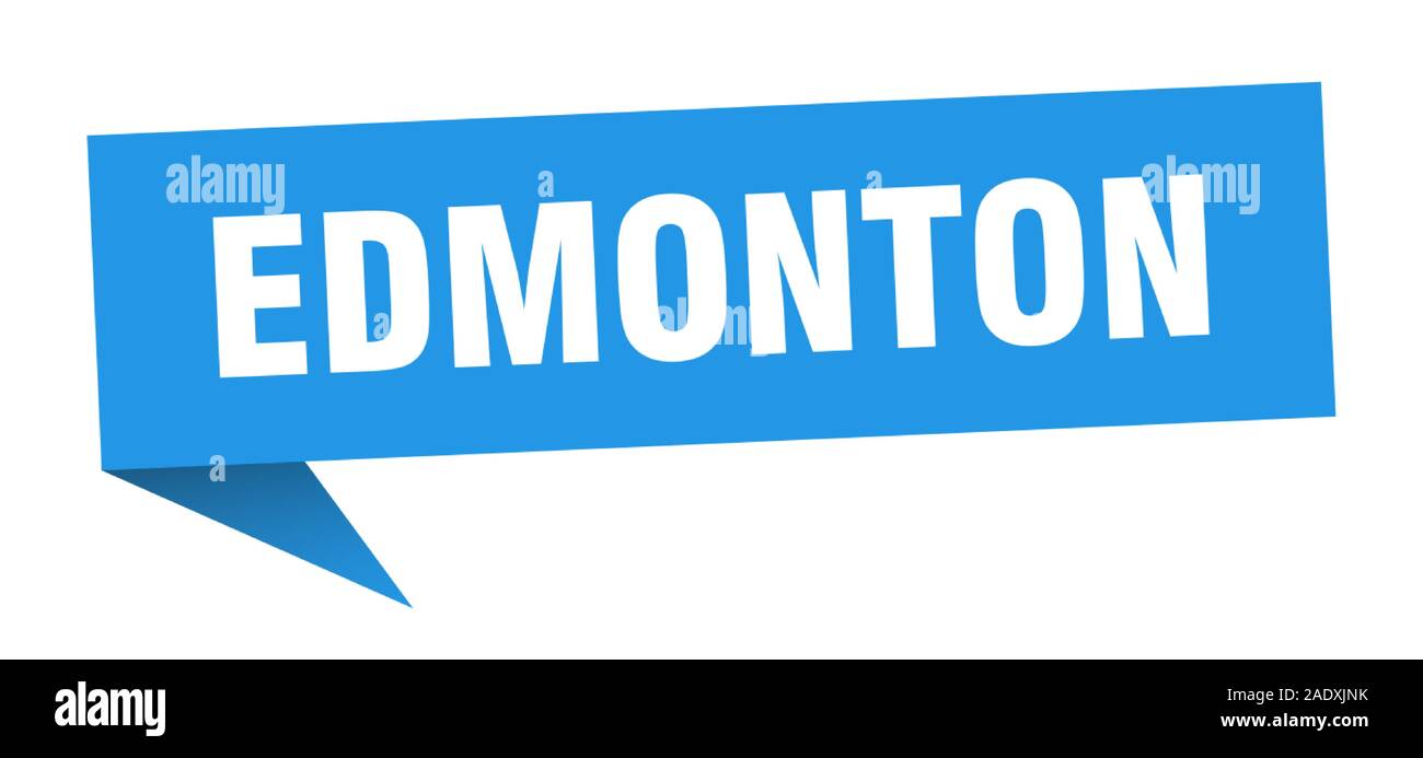 Edmonton sticker. Blue Edmonton signpost pointer sign Stock Vector ...