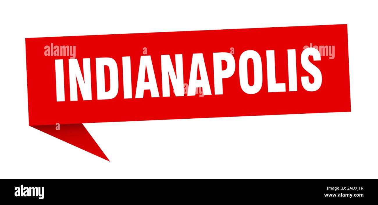 Indianapolis sticker. Red Indianapolis signpost pointer sign Stock ...