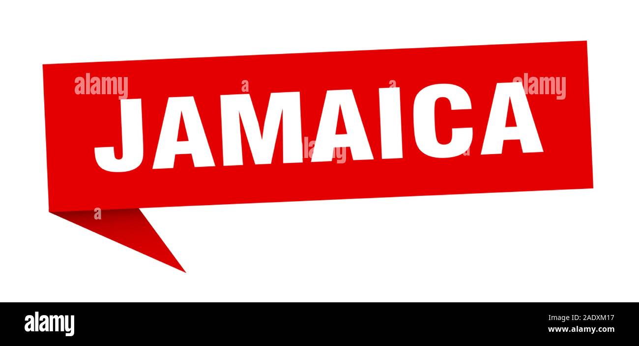Jamaica sticker. Red Jamaica signpost pointer sign Stock Vector Image ...