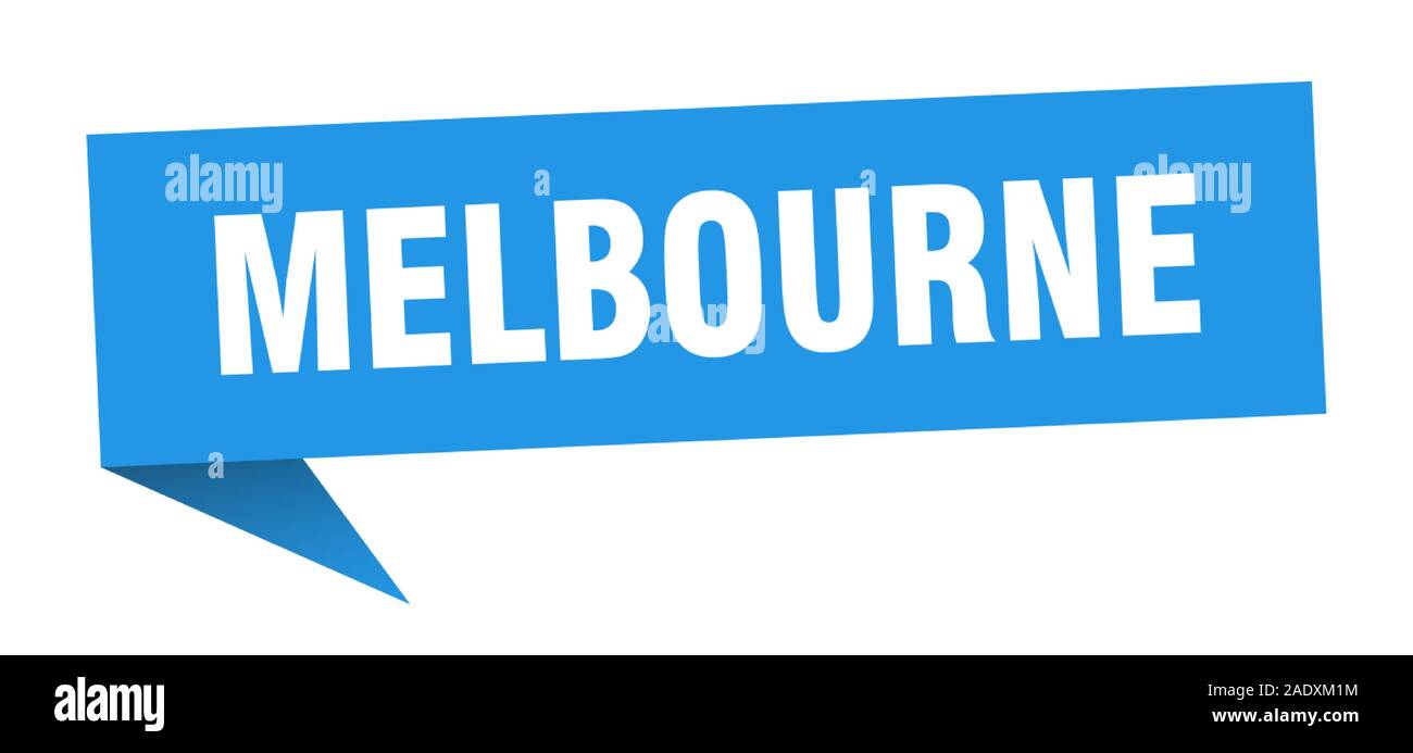 Melbourne sticker. Blue Melbourne signpost pointer sign Stock Vector ...