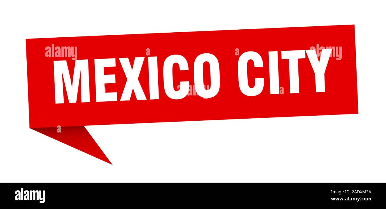 Mexico City sticker. Red Mexico City signpost pointer sign Stock Vector ...