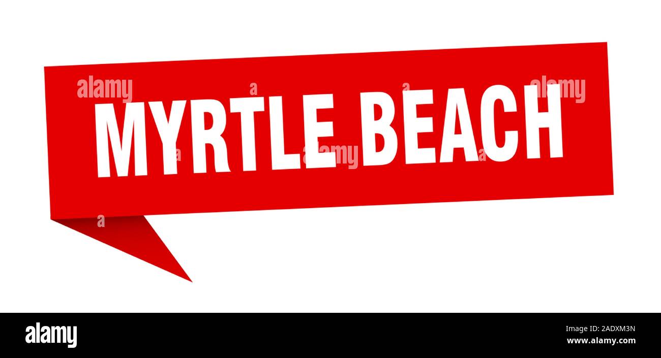 Myrtle Beach sticker. Red Myrtle Beach signpost pointer sign Stock ...