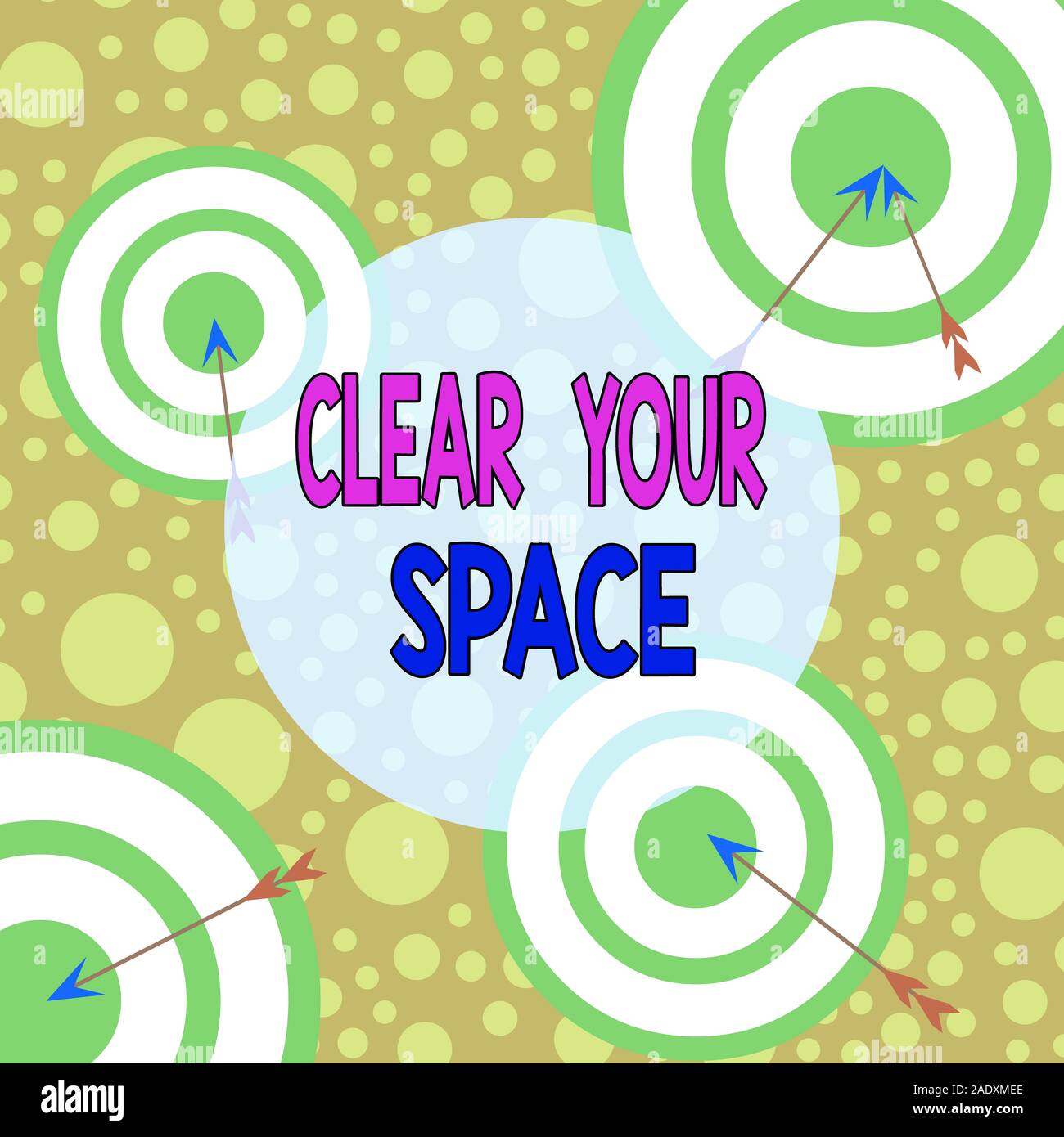 Text sign showing Clear Your Space. Business photo text Clean office ...