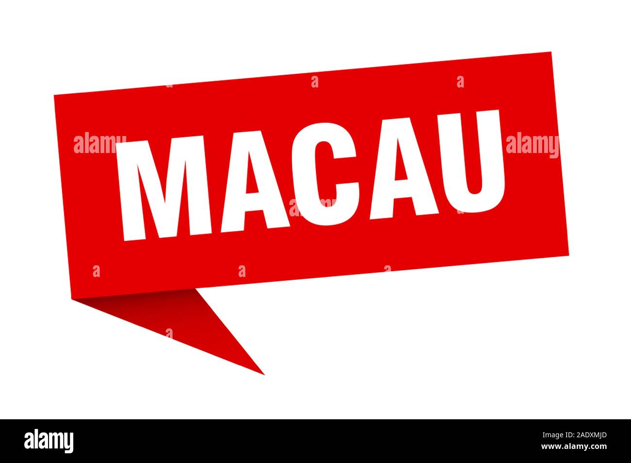 Macau sticker. Red Macau signpost pointer sign Stock Vector Image & Art ...