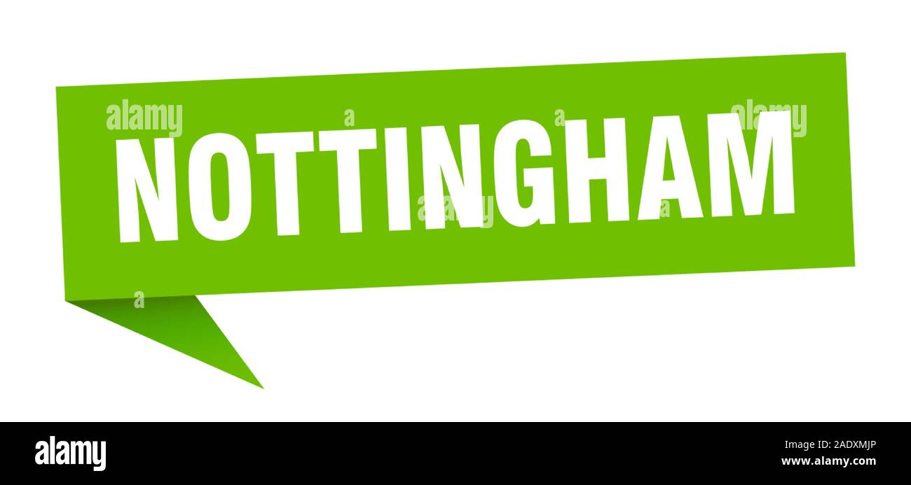 Nottingham sticker. Green Nottingham signpost pointer sign Stock Vector ...