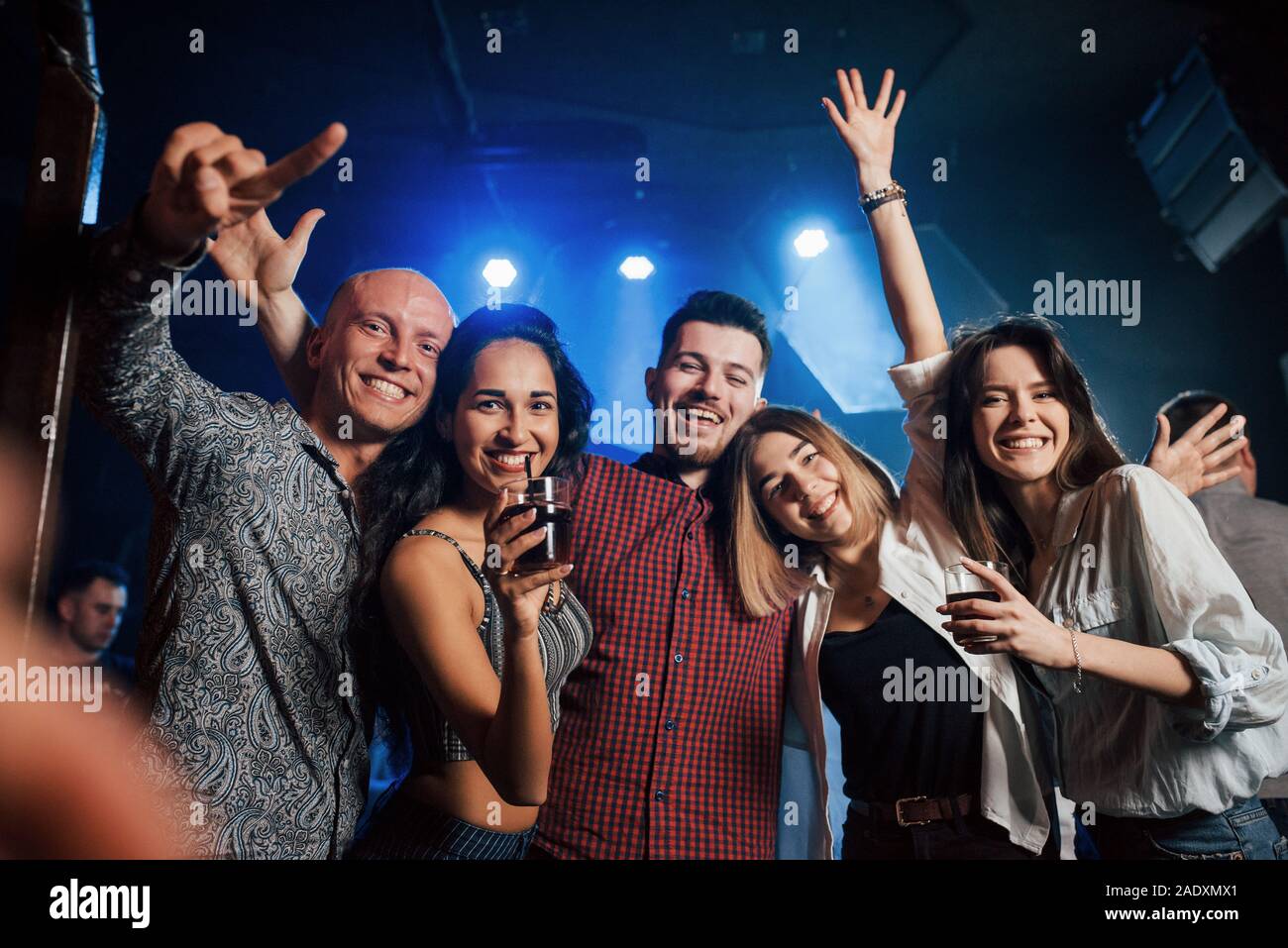 Party like tomorrow is the end of the world. Beautiful youth have party ...