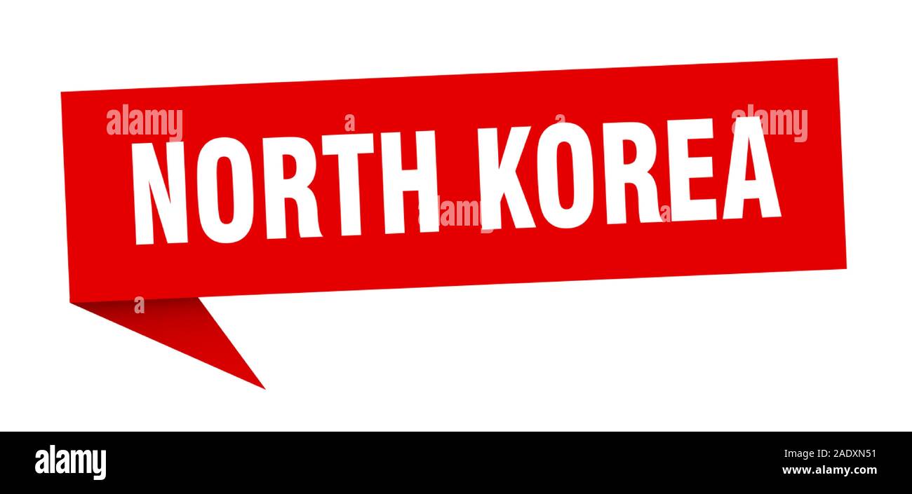 North Korea sticker. Red North Korea signpost pointer sign Stock Vector ...