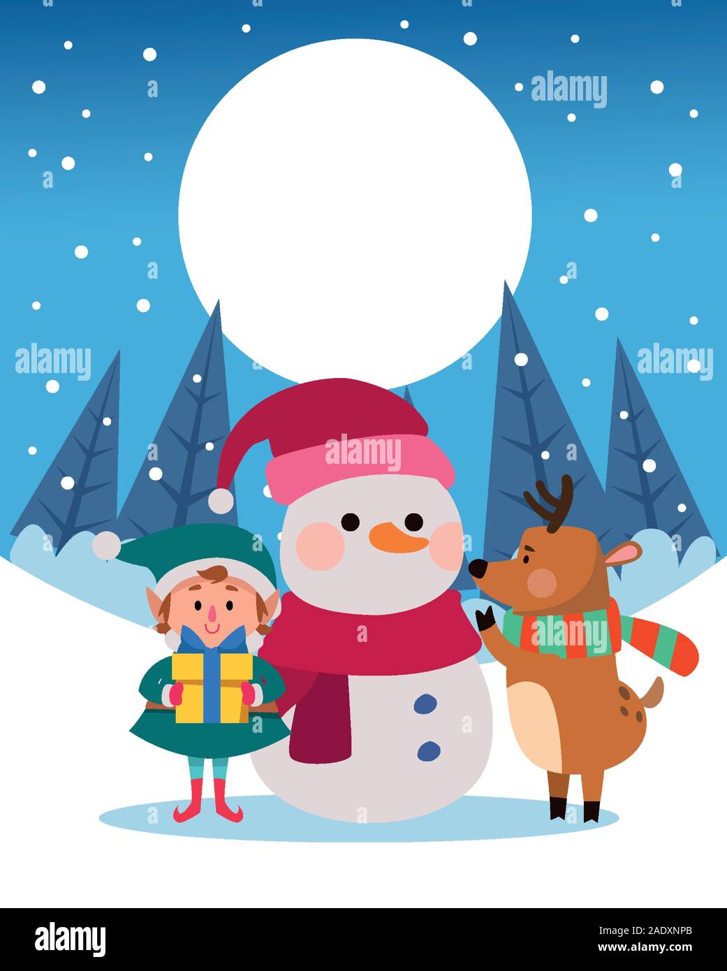 Beautiful night scape Stock Vector Images - Alamy