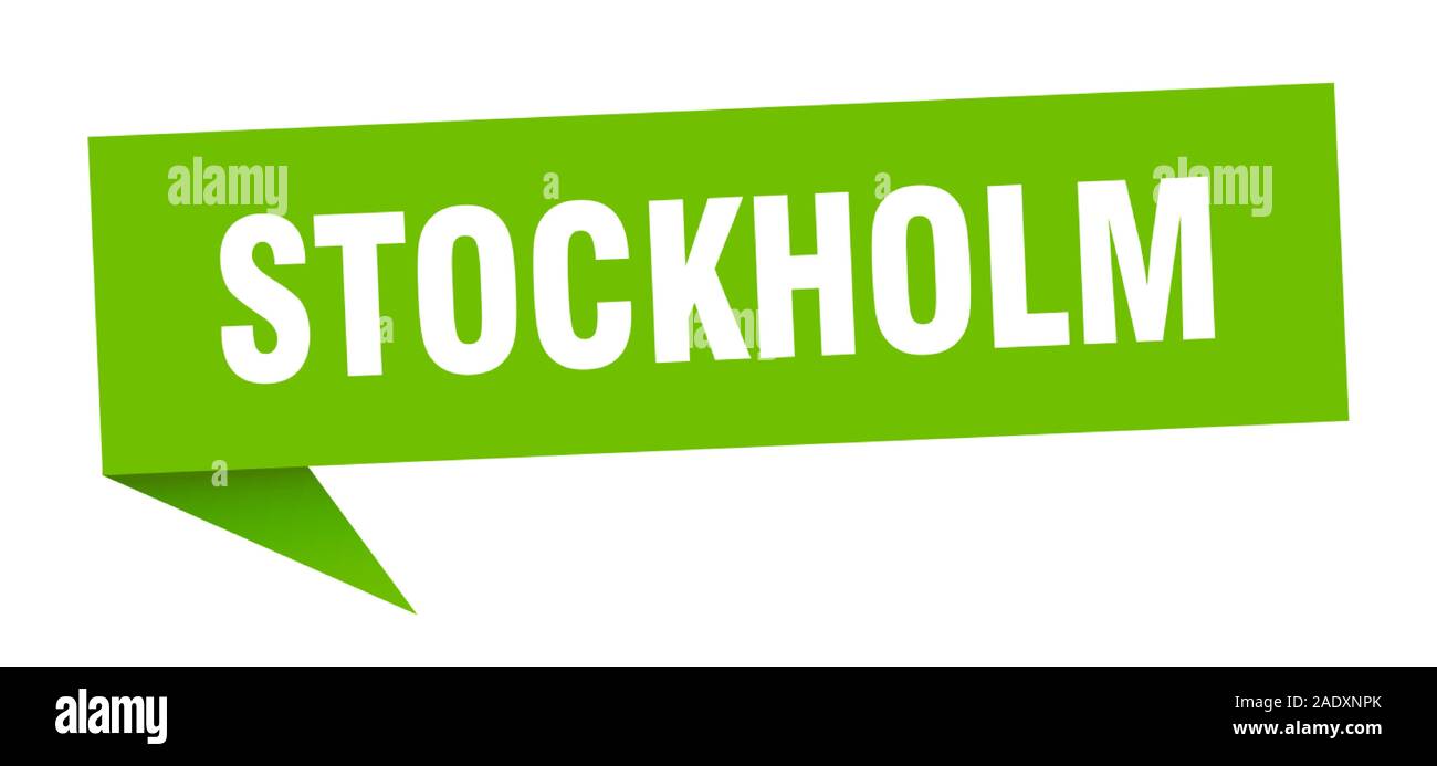 Stockholm sticker. Green Stockholm signpost pointer sign Stock Vector ...