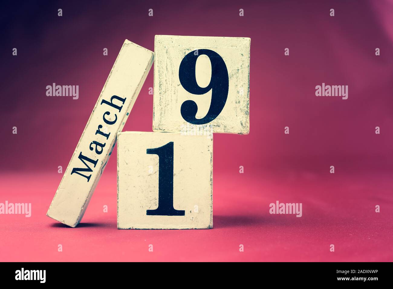 March 19th, Nineteenth of March, Day 19 of month March - vintage wooden ...