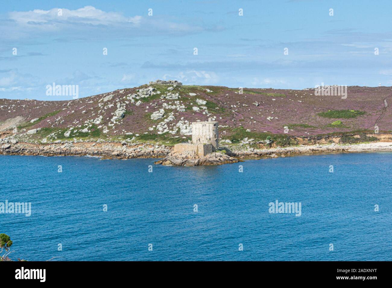 Cromwell's Castle and King Charles Castle on Tresco seen from Shipman ...