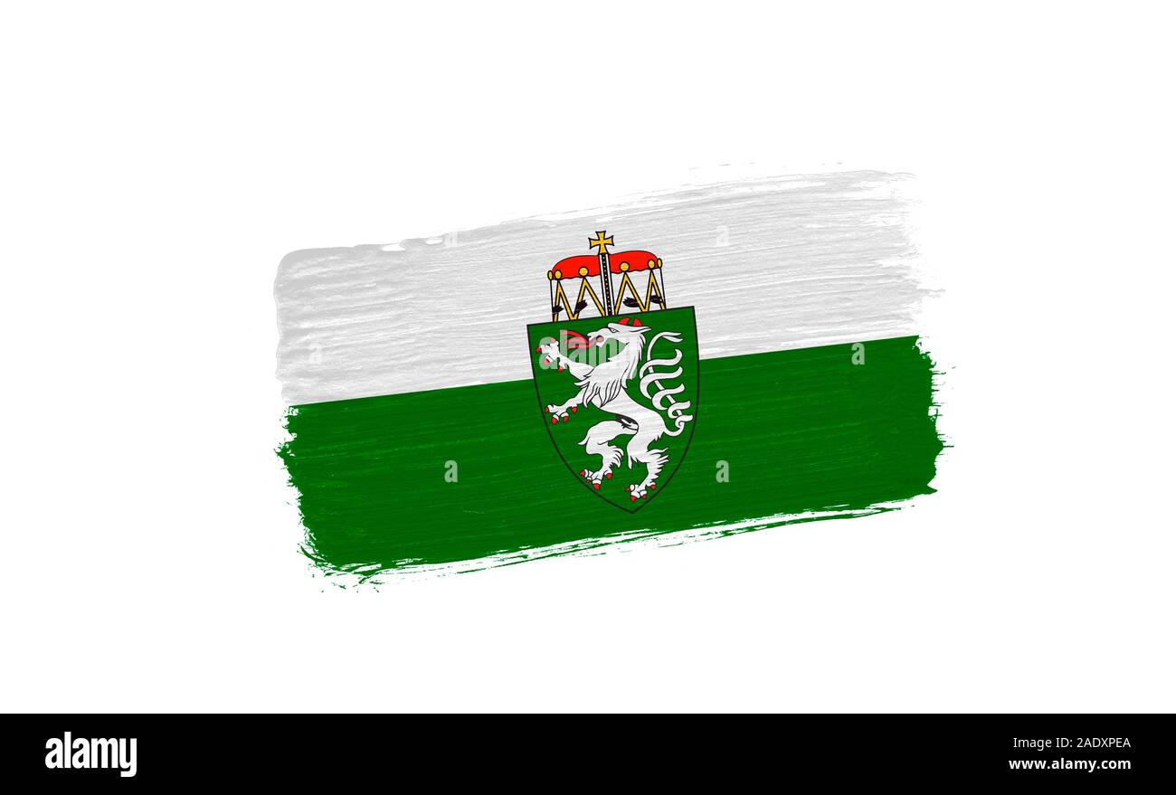 brush painted flag of Styria isolated on white background Stock Photo ...