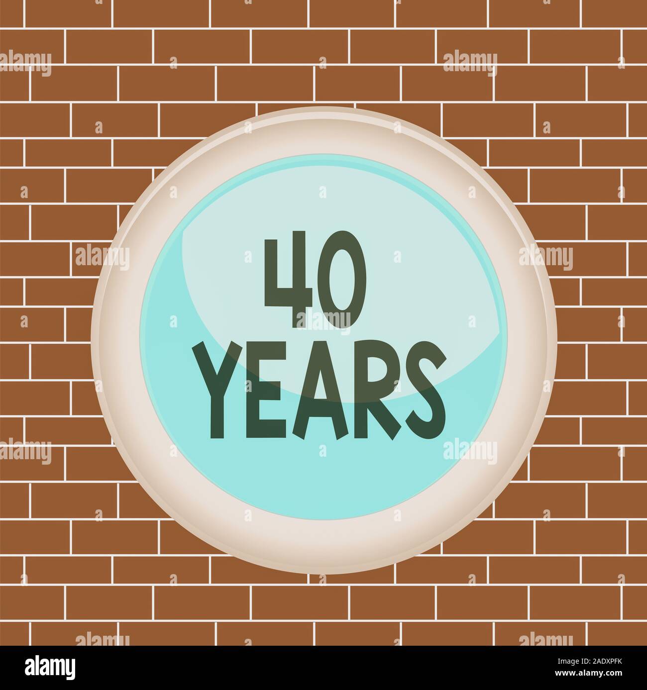 Text sign showing 40 Years. Business photo showcasing Remembering or ...