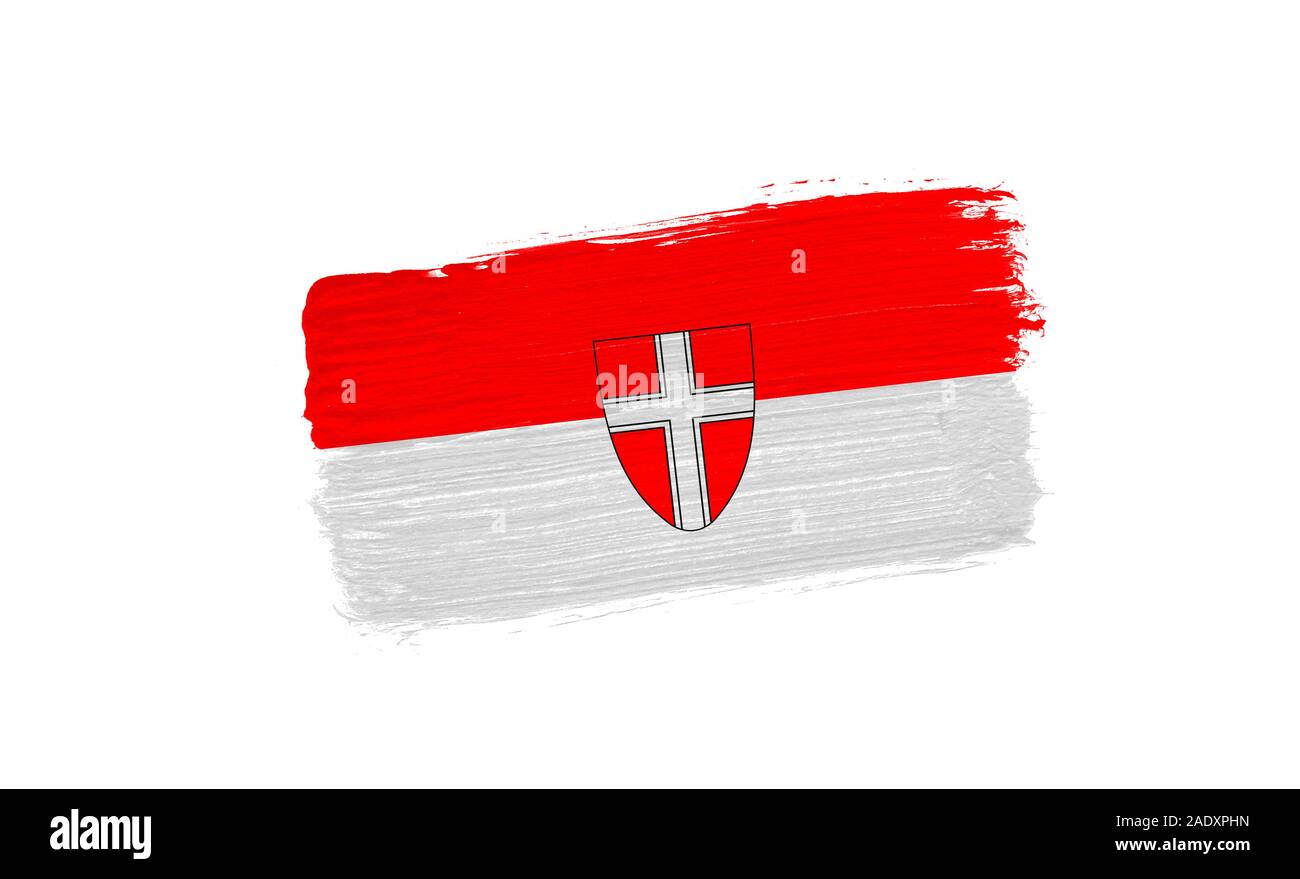 brush painted flag of Vienna isolated on white background Stock Photo ...