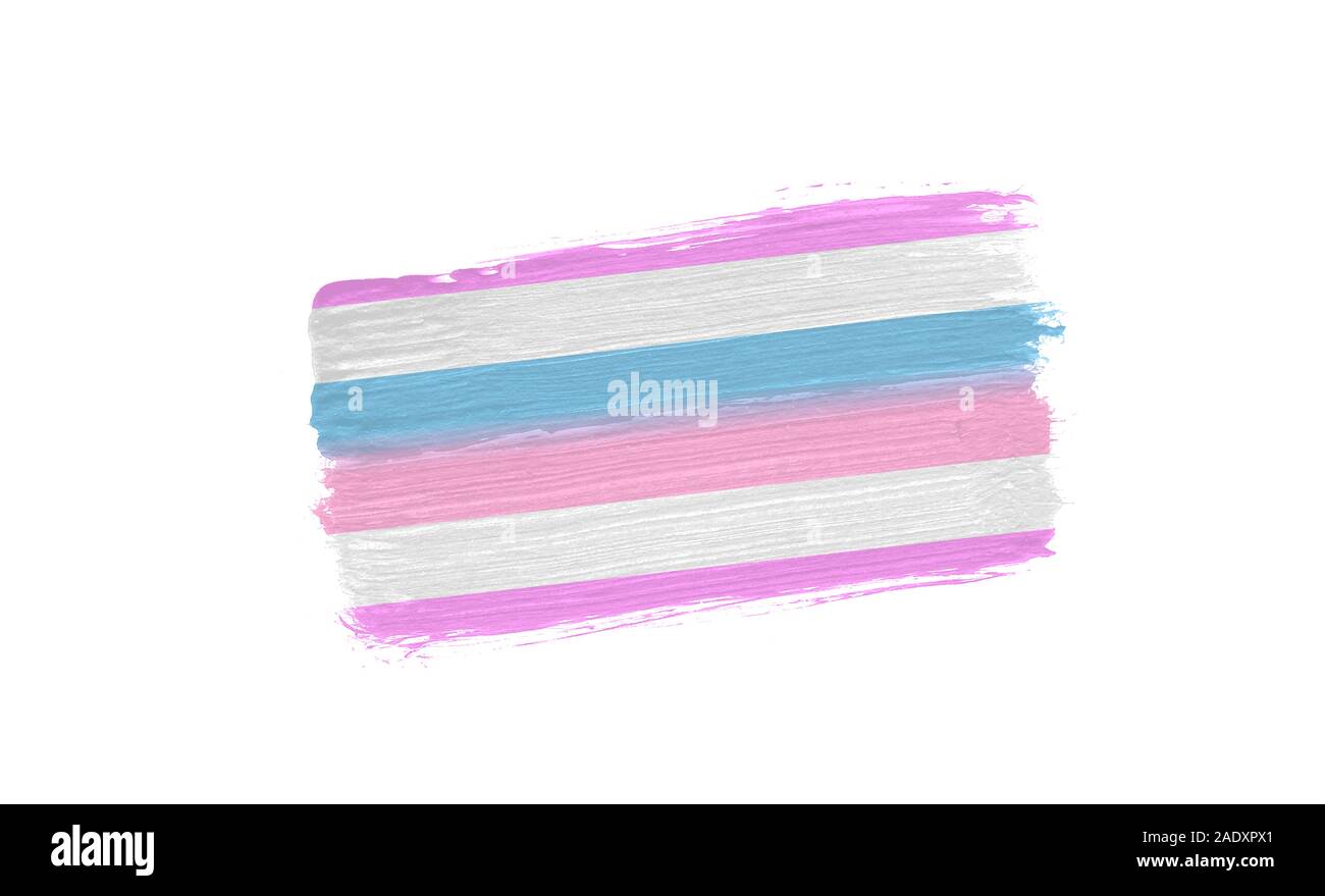 brush painted flag of bigender pride isolated on white background Stock ...