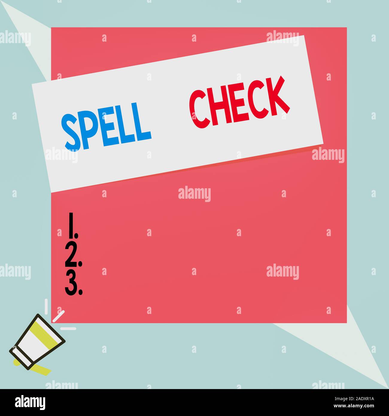 Text sign showing Spell Check. Business photo text to use a computer program to find and correct ...