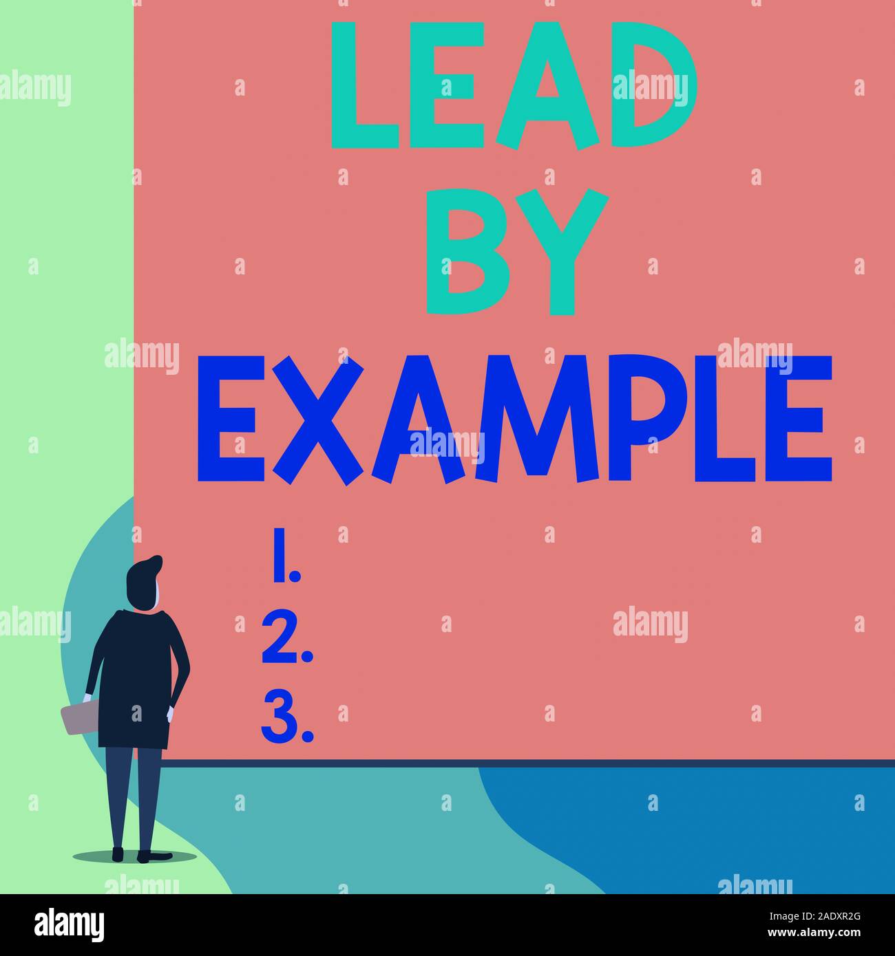 Writing note showing Lead By Example. Business concept for Be a mentor ...