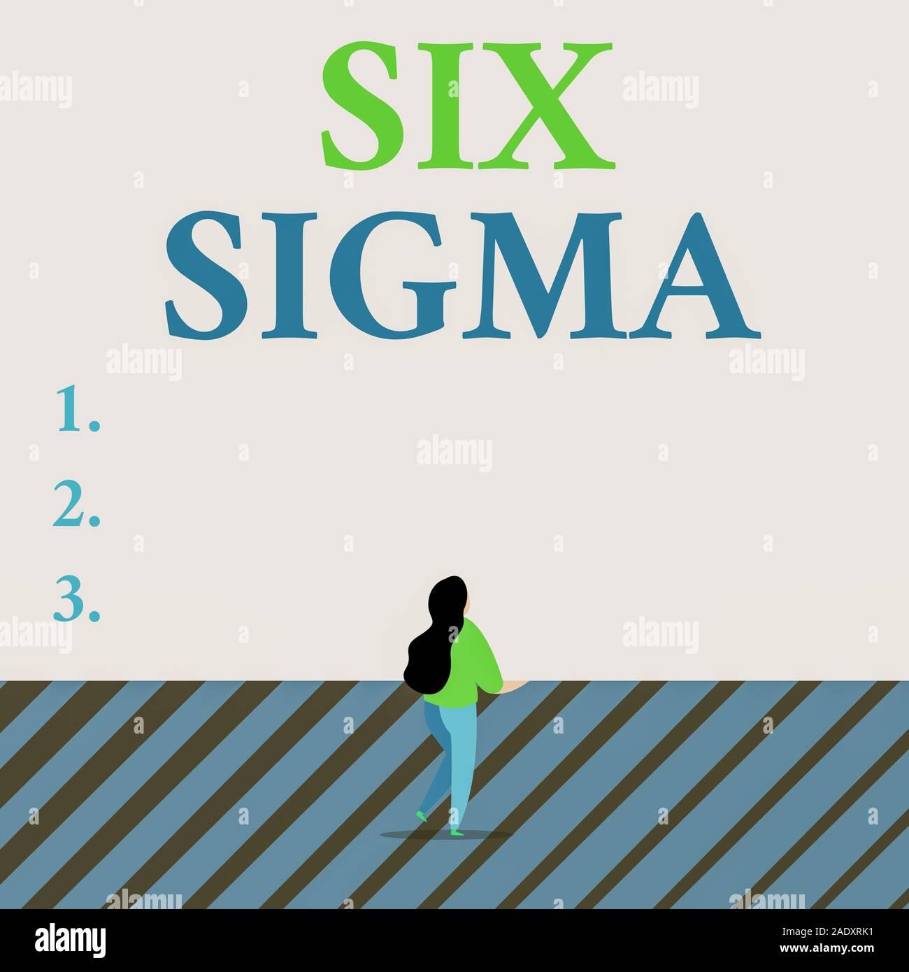 Writing note showing Six Sigma. Business concept for set of ...