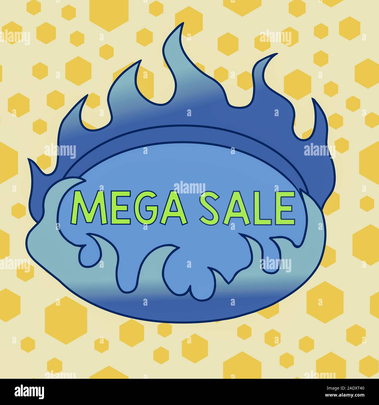 Text sign showing Mega Sale. Business photo showcasing The day full of ...