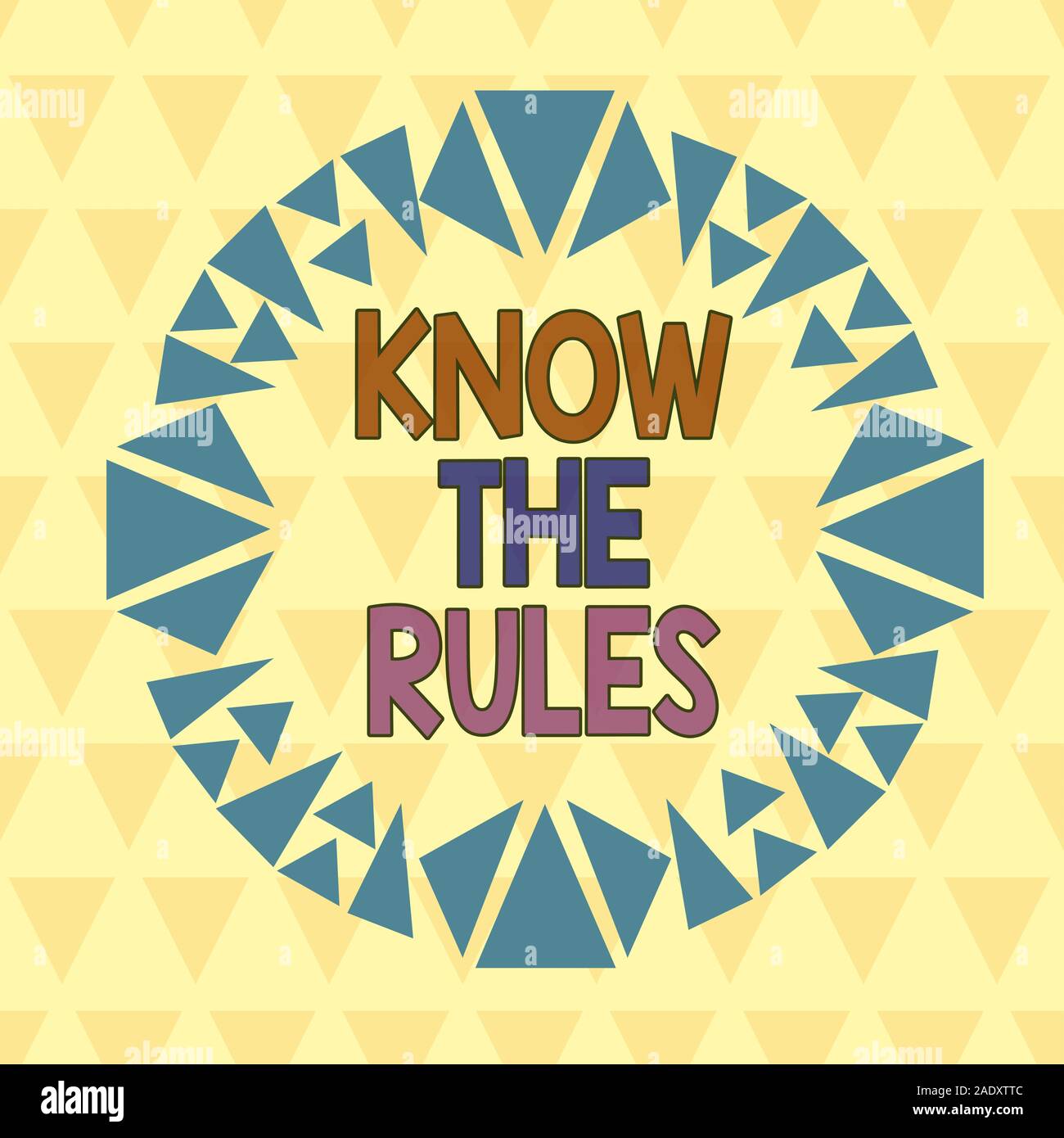 Text sign showing Know The Rules. Business photo text Learn the ...